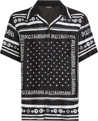 Dolce & Gabbana chemise à imprimé graphique - Noir