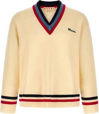 Marni Pull Col Rond - Beige