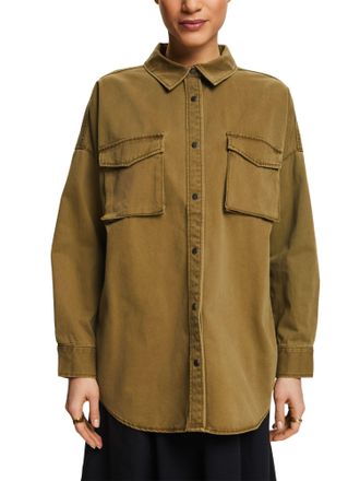 Esprit Damen 024ee1f301 Bluse, 350/Khaki Green, X-Large