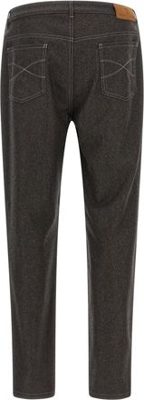 Brunello Cucinelli Virgin Wool Flannel Trousers - Gray