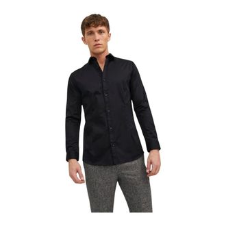 Jack & Jones Homme, Chemises, Noir, Taille: L Chemise &agrave; manches longues de style Parme