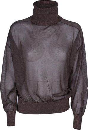 Circus Hotel Femme, Pulls, Brun, Taille: 38 FR Col roul&eacute;s