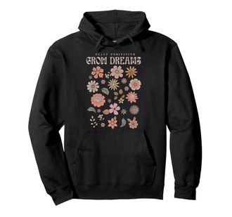 Trendy Apparel Plant Positivity Grow Dreams Mixed Flowers Pullover Hoodie