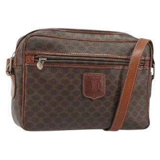 Celine Pre-owned Vintage Macadam Canvas Shoulder Bag - Femme - Pre-owned - Brun - Taille: ONE Size