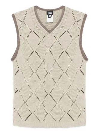 Gianfranco Ferre 2000s Pullunder mit Rautenmuster - Nude