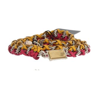 Dolce & Gabbana Rot Gelb Leder Kristallg&uuml;rtel - - Accessories - Damen - Mehrfarbig - S
