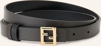Fendi Lederg&uuml;rtel Zum Wenden schwarz