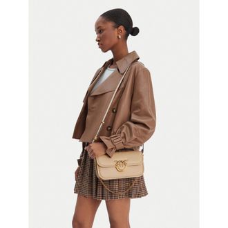 Pinko Handtasche PINKO Love Box Baguette Al 25-26 PLTT 105083 A26L Beige