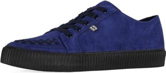 T.U.K. Ribbed Sole Sneaker - Chaussures pour Hommes et Femmes - Couleur Navy Suede - Chaussures &agrave; Lacets en Cuir et Daim de Style Voyou, Goth et Rocker - Tai