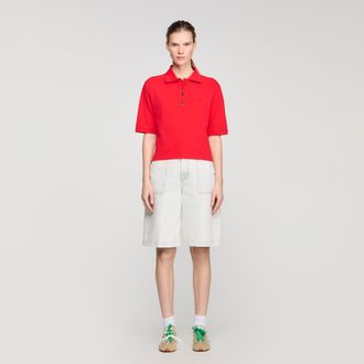 Sandro Polo &agrave; boutons fantaisie