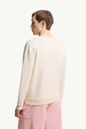 Moncler Logo-Appliqu&eacute; Crewneck Sweatshirt - Cream