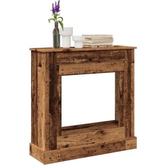 vidaXL Kaminumrandung Altholz-Optik 90x30x90 cm Holzwerkstoff Vidaxl