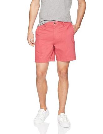 Amazon Essentials Short Chino Coupe Classique, Entrejambe 18 cm Homme, Rouge Framboise, 40W