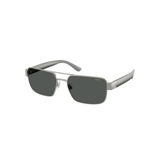 Polo Ralph Lauren Rechteckige Sonnenbrille - - Accessories - Herren - Grau - 58 MM