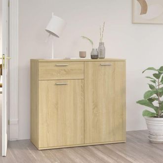 vidaXL Buffet Ch&ecirc;ne sonoma 80x36x75 cm Agglom&eacute;r&eacute;