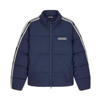 Emporio Armani Doudoune Train Logo Series - Homme - Vestes - Bleu - Taille: M