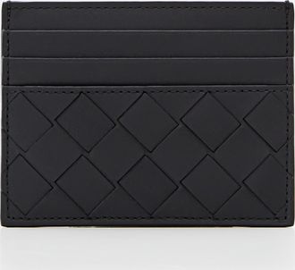 Bottega Veneta Geflochtener Kartenhalter Aus Leder