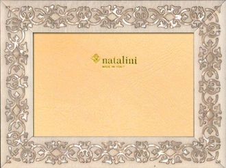 Natalini Marrakech Bianca 10X 15 cm, Bilderrahmen mit Unterstützung für Tisch, Holz, Weiß, äußere Ausmaß 15 X 20 X 1,5 cm