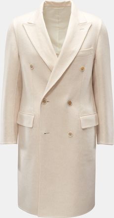Brioni Herren - Cashmere Mantel Salomone creme