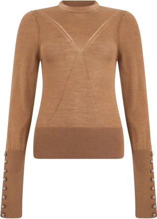 Paco Rabanne Pull col rond - Femme - Pulls - Brun - Taille: 36 FR