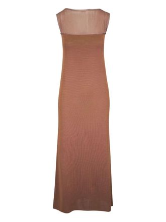 Khaite robe à design sans manches - Marron