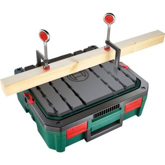Bosch De SystemBox mit integrierter de Werkbank (Gr&ouml;&szlig;e s, Zubeh&ouml;r f&uuml;r de Stichs&auml;gen pst 700, im Karton) - Bosch