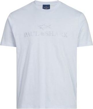Paul & Shark Tee-shirt droit col rond en coton m&eacute;lang&eacute;