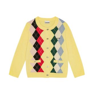 Ganni Gelber Seide Nylon Pullover - - Knitwear - Damen - Gelb - XS