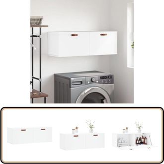 vidaXL Wandschrank Weiß 100x36,5x35 cm Holzwerkstoff - Hängeschrank - Wandschrank - Aufbewahrungsraum - Wohnzimmermöbel - Schlafzimmermöbel