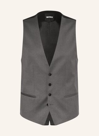 HUGO BOSS Anzugweste Huge Slim Fit grau