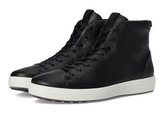 Ecco Mens Soft 7 Premier Hi Top Sneaker, Noir, 9/9.5 UK