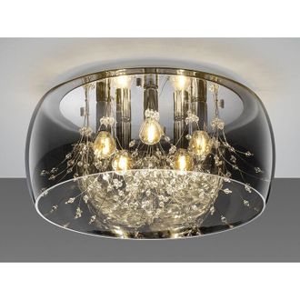 Trio Leuchten Trio Lighting Deckenlampe Crystel Deckenlampe Lampe Aus Glas Chrom &oslash; 50 Cm E14 B-Ware