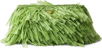 Prada pochette médium en crochet à franges - Vert