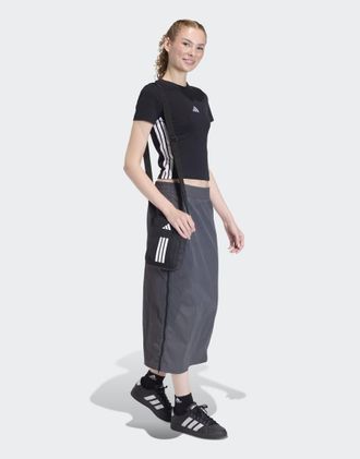 adidas adidas Performance - City Tech - Jupe tiss&eacute;e &agrave; fermeture &eacute;clair - Gris six