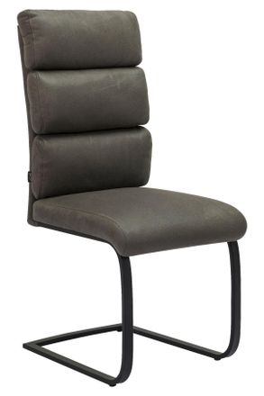 Novel Schwingstuhl, Grau, Schwarz, Metall, Textil, U-Form, 47x106x63 cm, Esszimmer, St&uuml;hle, Esszimmerst&uuml;hle, Schwingst&uuml;hle