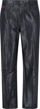 Calvin Klein Pantalons En Cuir - Noir