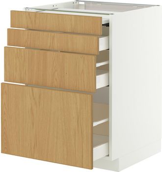 IKEA METOD / MAXIMERA Unterschr auszb Arbeitsfl/3 Schubl
