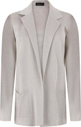 Roberto Collina Femme, Pulls, Gris, Taille: 40 FR Cardigan en maille fine