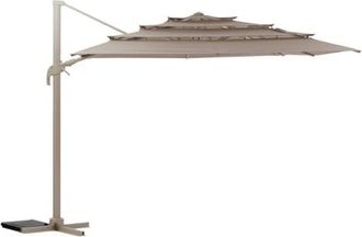 Hesperide Parasol d&eacute;port&eacute; rectangulaire multi-toile melhia lin 4 x 3m en aluminium acier et ol&eacute;fine