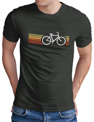 OM3 Retro Bicycle T-Shirt - Herren - Cycling Cyclist Biking Fahrrad Radfahrer - Dark Grey, 3XL