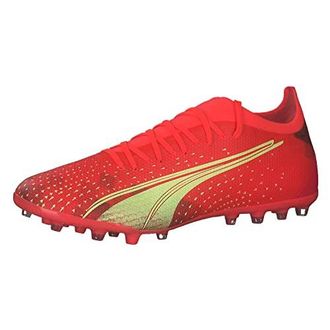 Puma Homme Ultra Match MG Chaussure de Football, Fiery Coral Fizzy Light Puma Noir, 44.5 EU