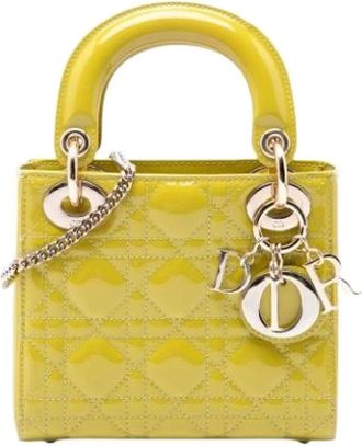 Dior Pre-owned Lady Dior - Femme - Pre-owned - Jaune - Taille: ONE Size