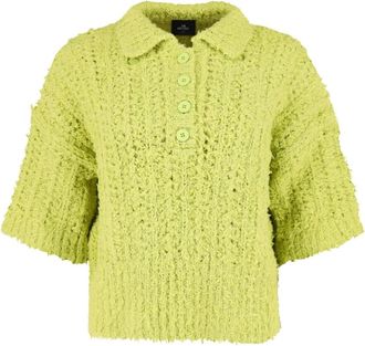 Mr. Mittens Femme, Pulls, Vert, Taille: 36/38 FR Clara Buttoned Knit Polo