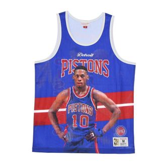 Mitchell & Ness NBA Basketball Tank Top Dennis Rodman - - Sport - Herren - Blau - S
