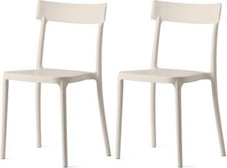 Connubia 2 Stühle Argo, Polypropylen, Hanf, matt