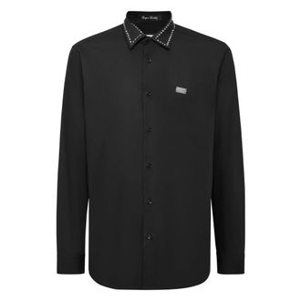 Philipp Plein Homme, Chemises, Noir, Taille: XL Sugar Daddy Cut Shirt