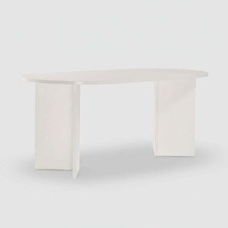 M&S Collection Ovaler Esstisch aus Melamin 180 cm Sablin - Wei&szlig;