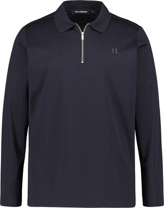 Karl Lagerfeld Herren Polo-Shirts blau Baumwoll-Jersey