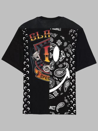 Marine Serre Upcycled Cotton T-Shirt - Black