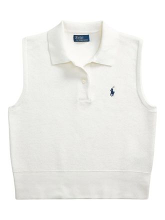 Polo Ralph Lauren polo &agrave; design sans manches - Blanc